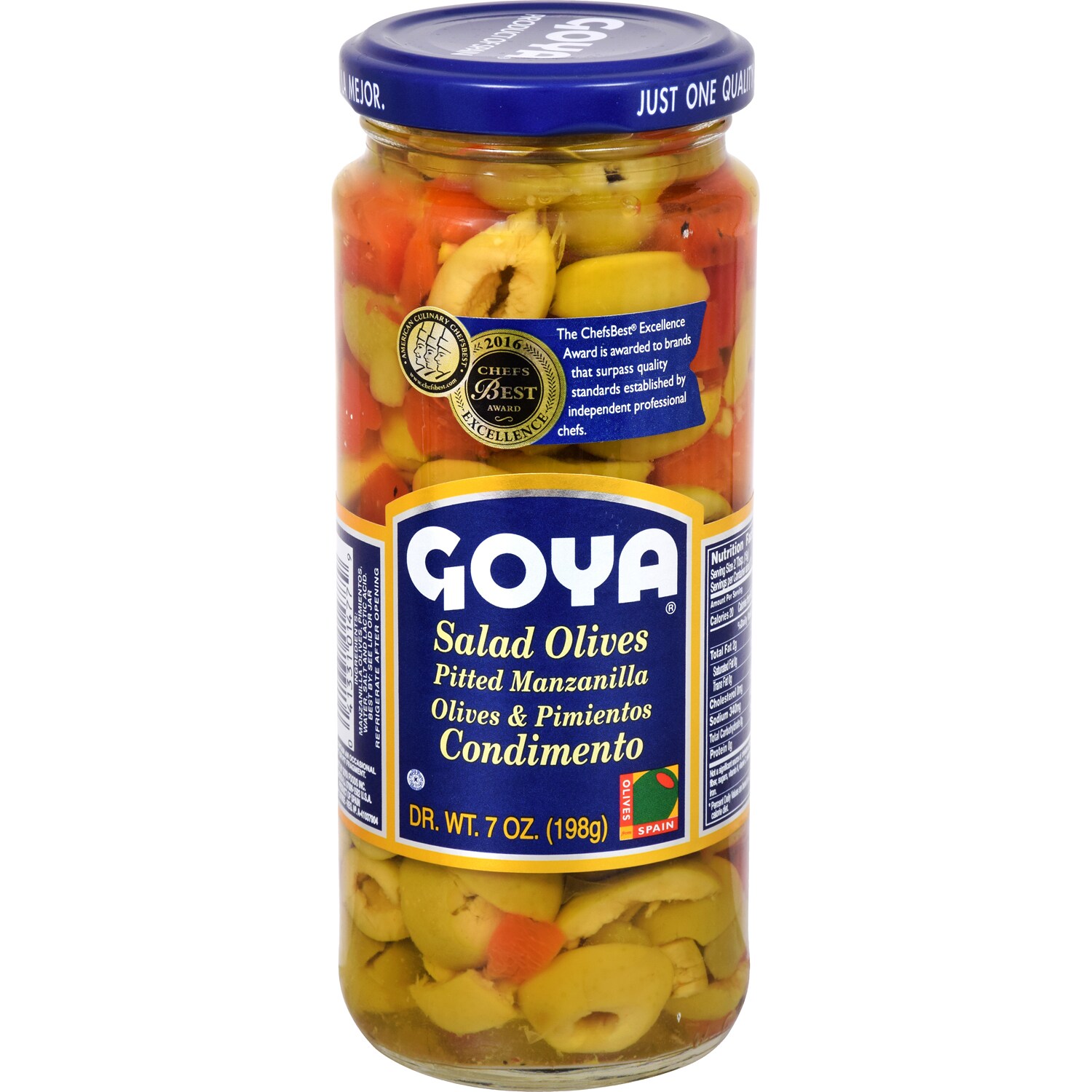 Order Goya Salad Olives, Pitted Manzanilla Olives & Pimientos | Fast ...