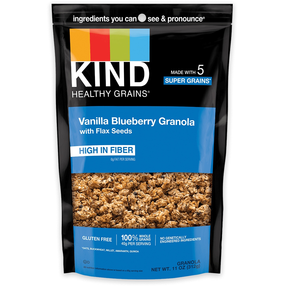 Order KIND Healthy Grains Granola Clusters, Vanilla Blueberry with Flax ...