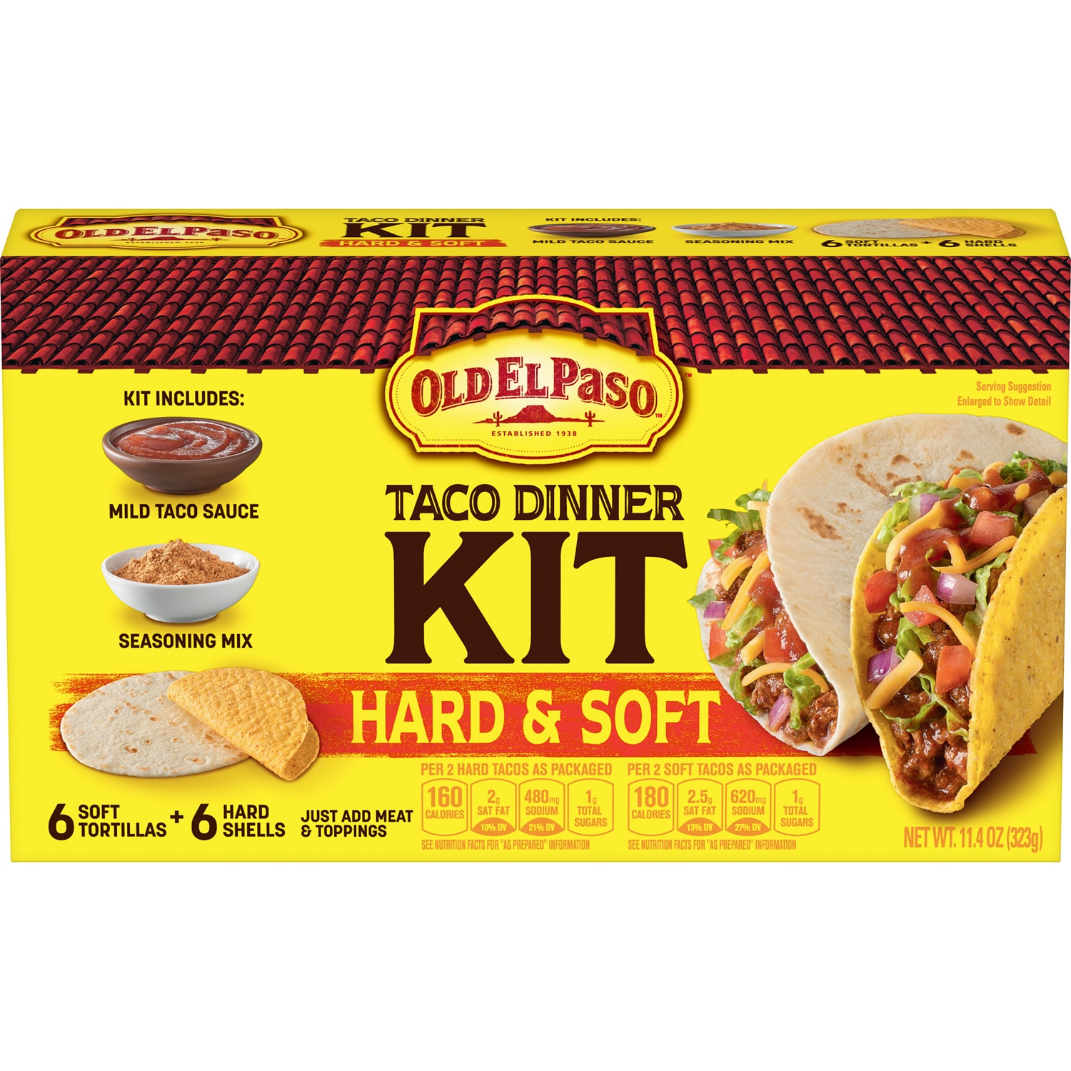 Order Old El Paso Hard & Soft Taco Dinner Kit | Fast Delivery