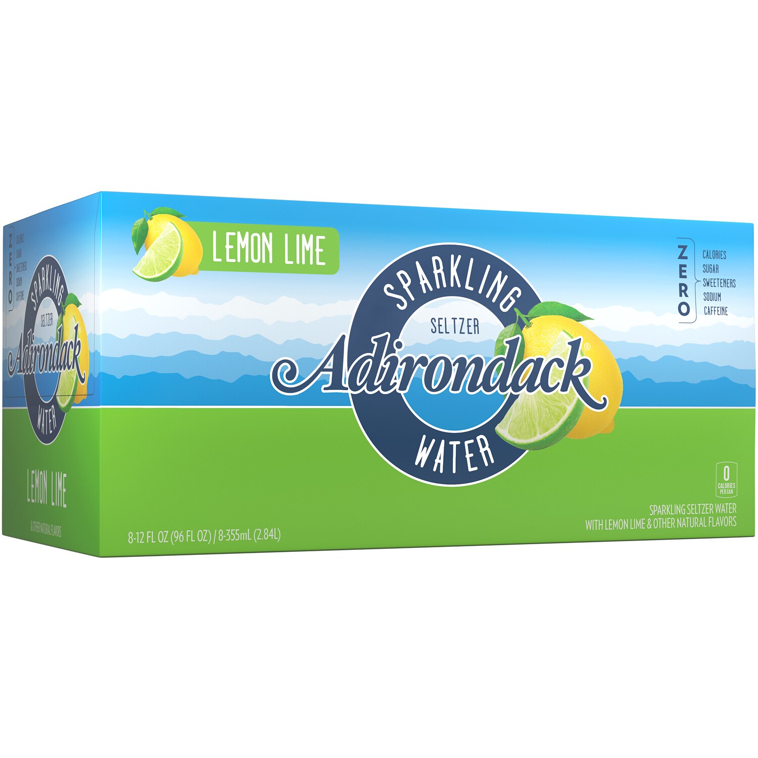 Adirondack Seltzer, Lemon-Lime, 8ct | FreshDirect
