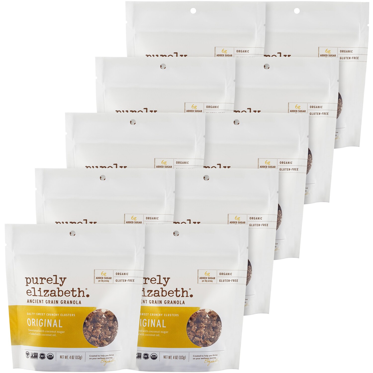 Purely Elizabeth Granola, Original, 10ct | FreshDirect