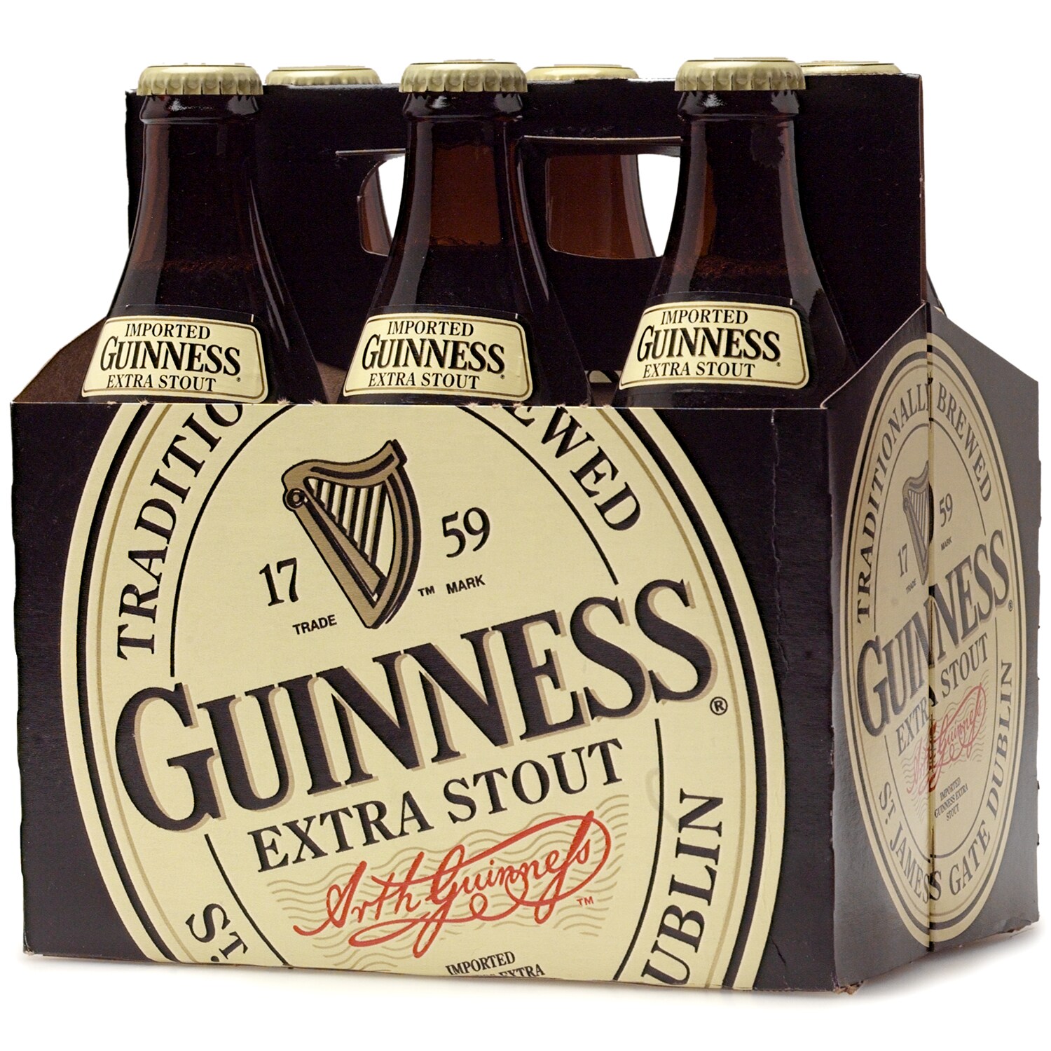 Guinness Extra Dry Stout, Glass Bottles 6ct | FreshDirect