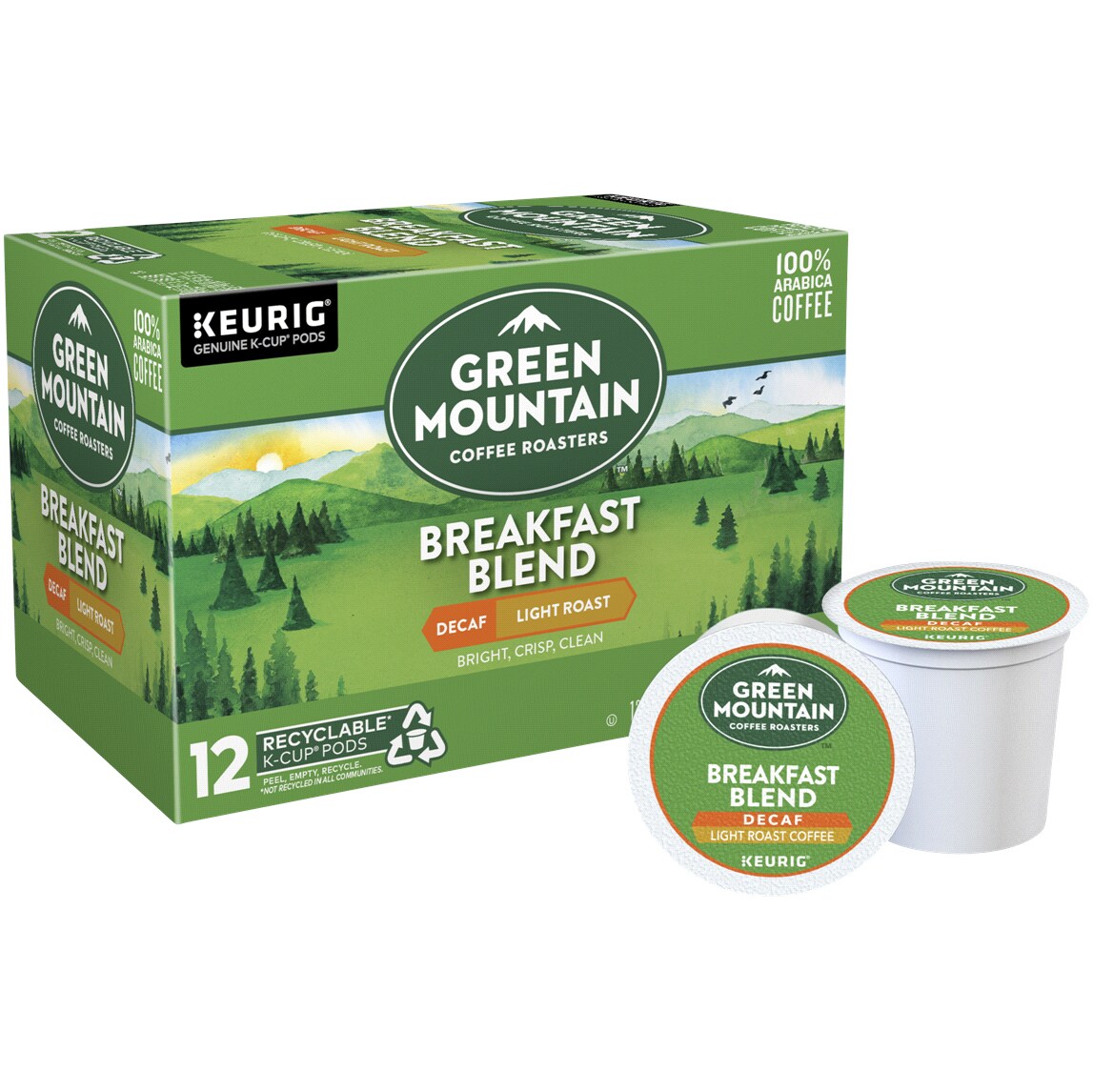 Order Green Mountain Coffee Breakfast Blend Decaf, K-Cups | Fast Delivery