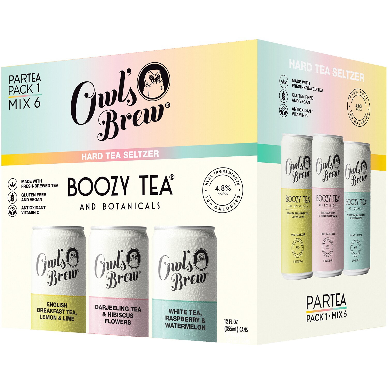 Order Owl's Brew Boozy Tea ParTea Pack #1, Cans | Fast Delivery