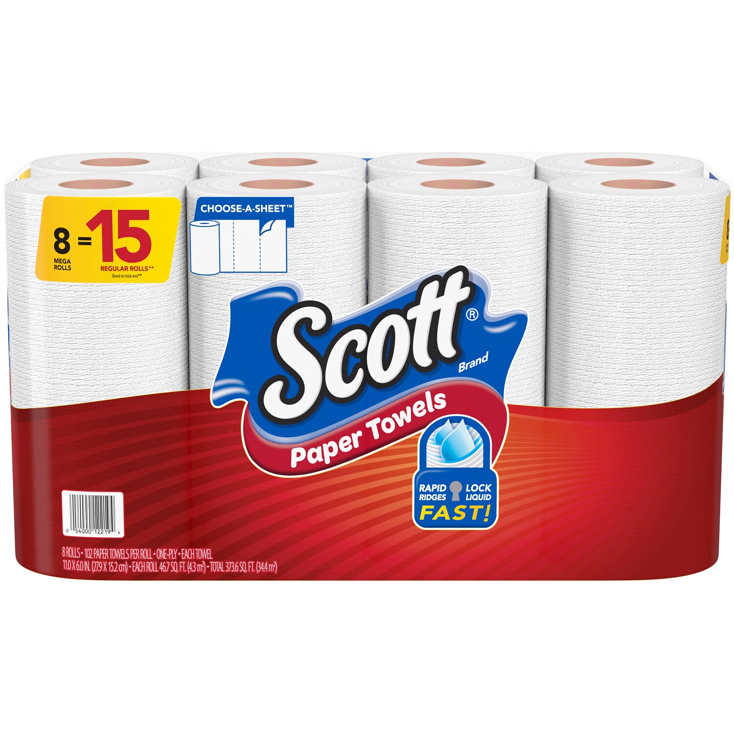 Scott 1-Ply Paper Towels, Mega Rolls, 8ct | FreshDirect