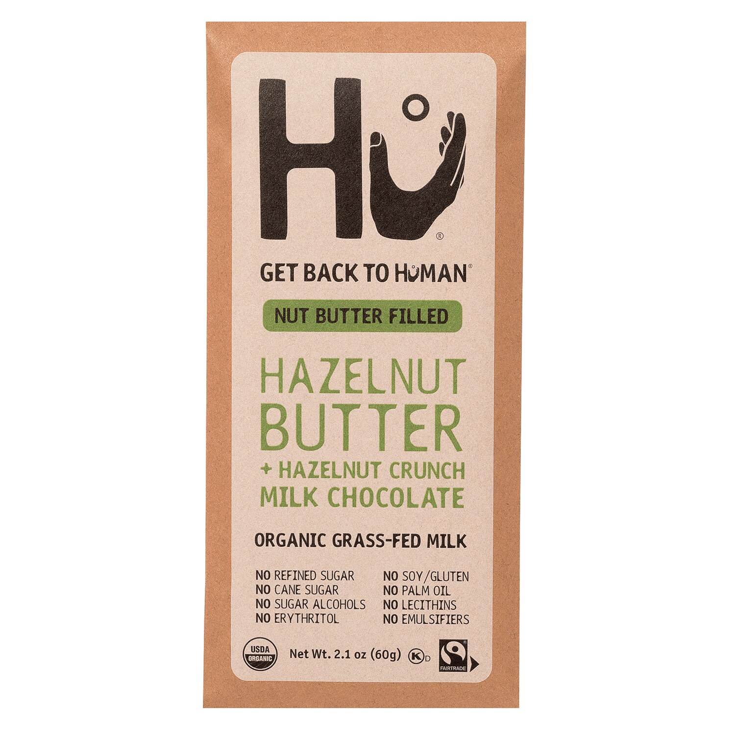 Hu Kitchen Nut Butter Bar, Hazelnut Butter Crunch Milk Chocolate ...