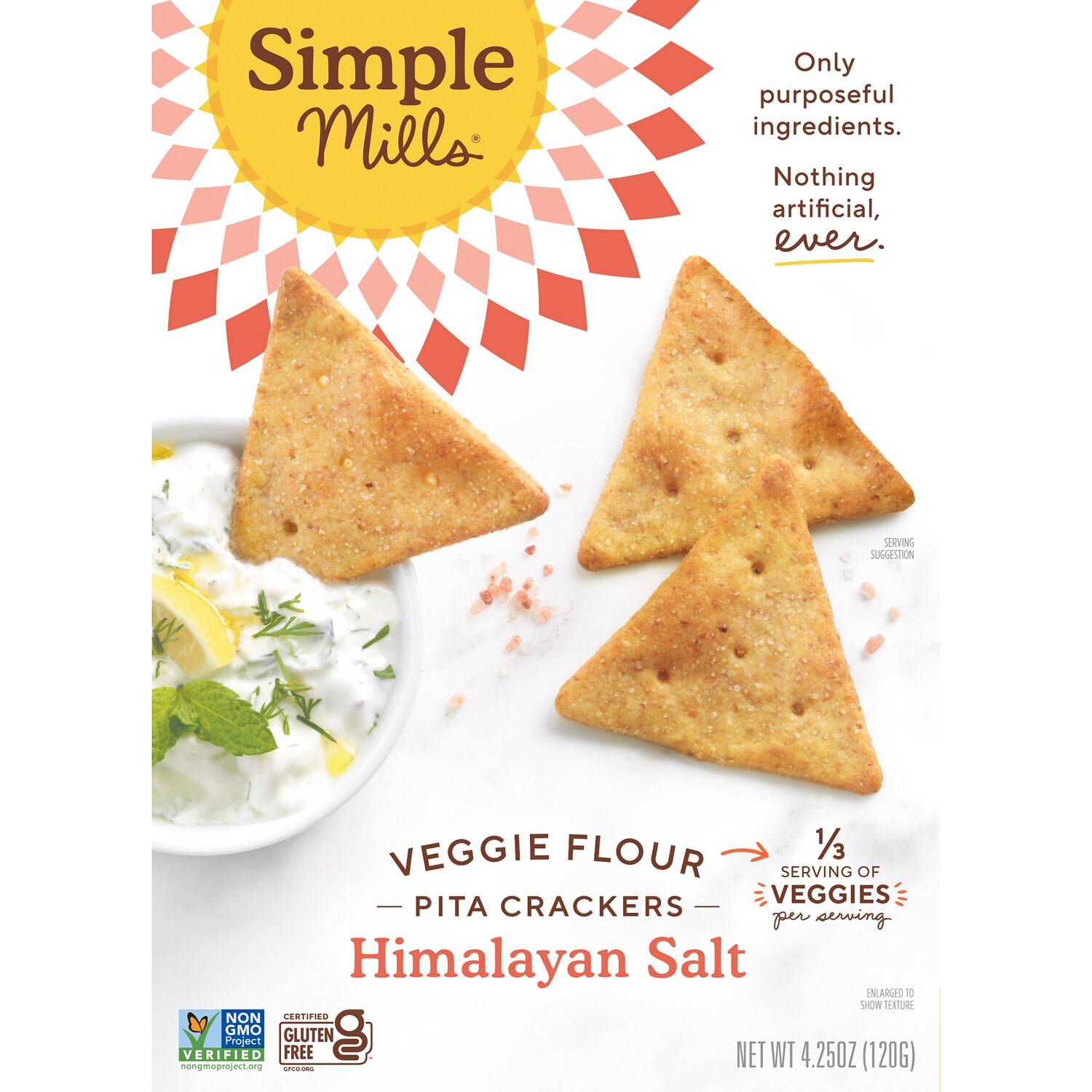 Simple Mills Veggie Flour Pita Crackers, Himalayan Salt | FreshDirect