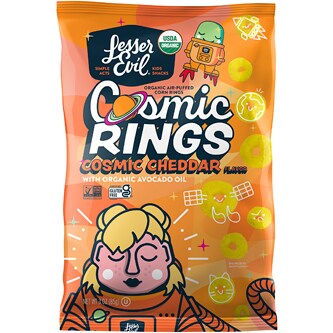 LesserEvil Organic Cosmic Rings, Cosmic Cheddar | FreshDirect
