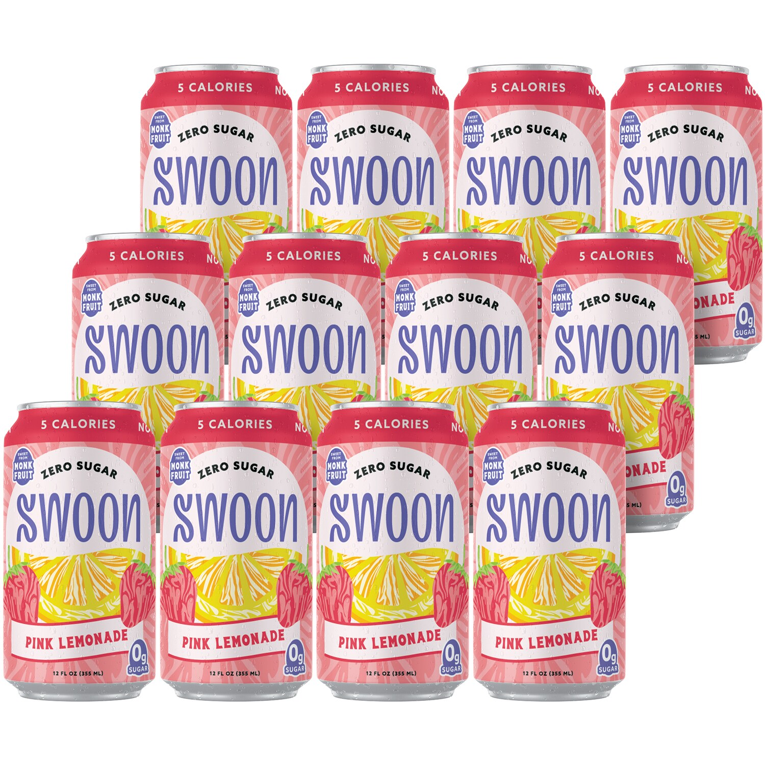 Swoon Zero Sugar Pink Lemonade 12ct | FreshDirect