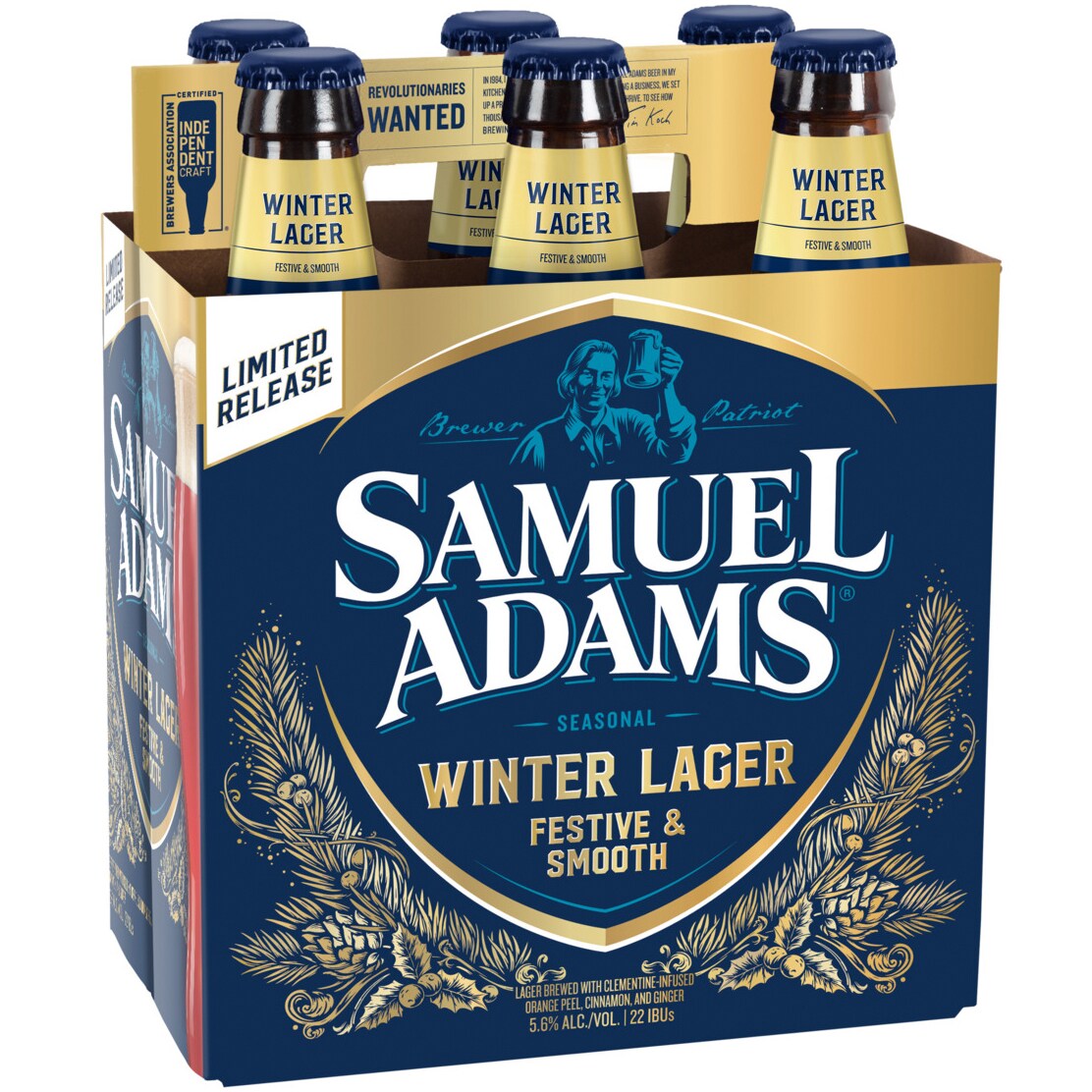Samuel Adams Winter Lager, Six Pack | FreshDirect