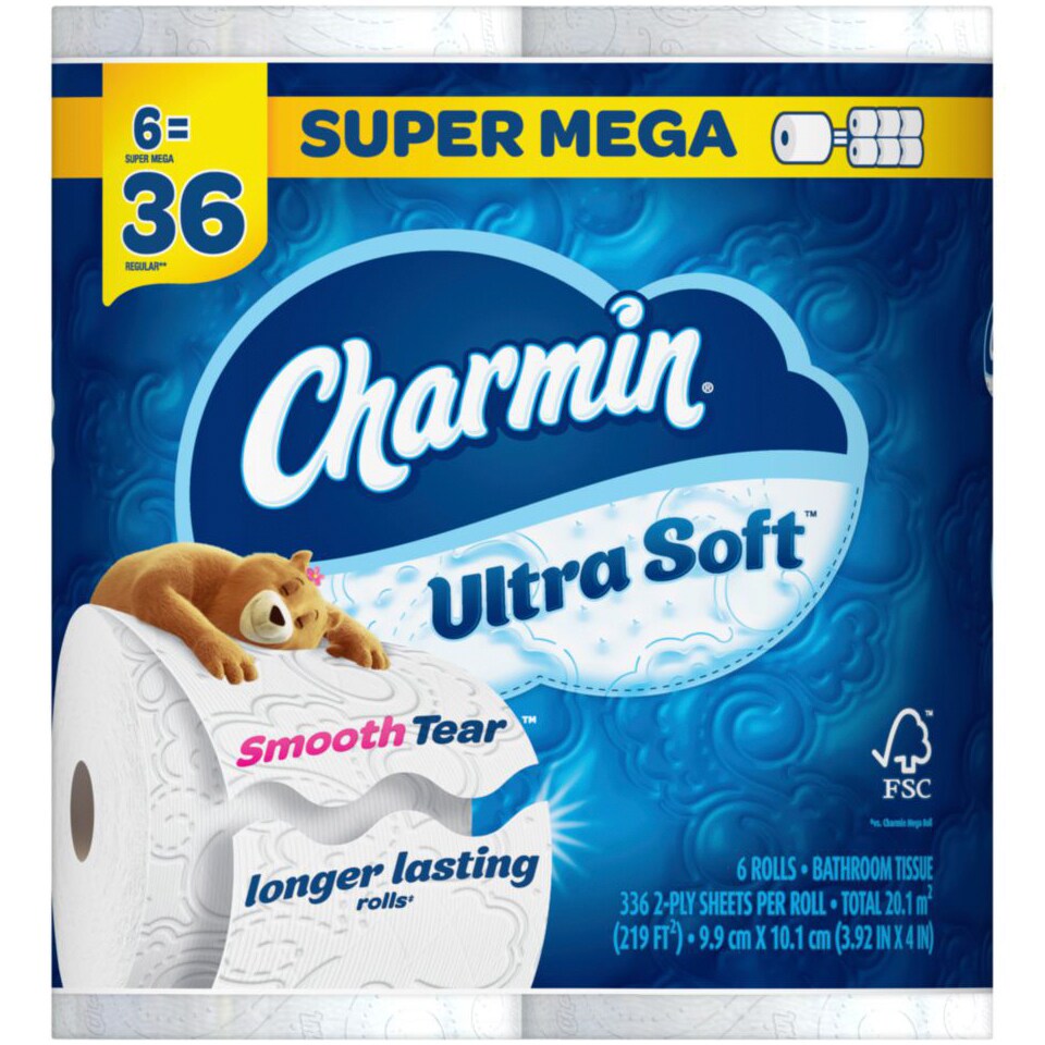 Charmin Ultra Soft Bathroom Tissue, Super Mega Rolls | FreshDirect