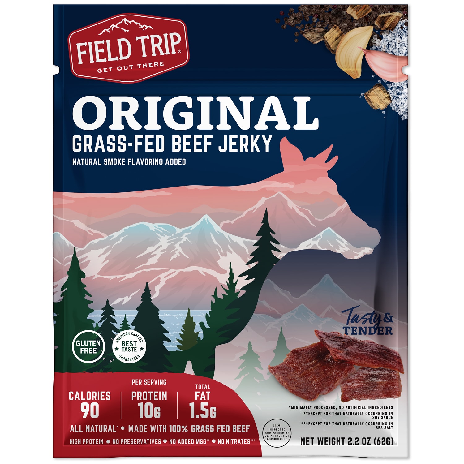 Order Field Trip All Natural Grass-Fed Beef Jerky | Fast Delivery