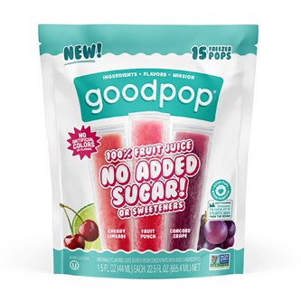 Goodpop Organic Frozen Pops, Orange, Cherry, and Grape | FreshDirect