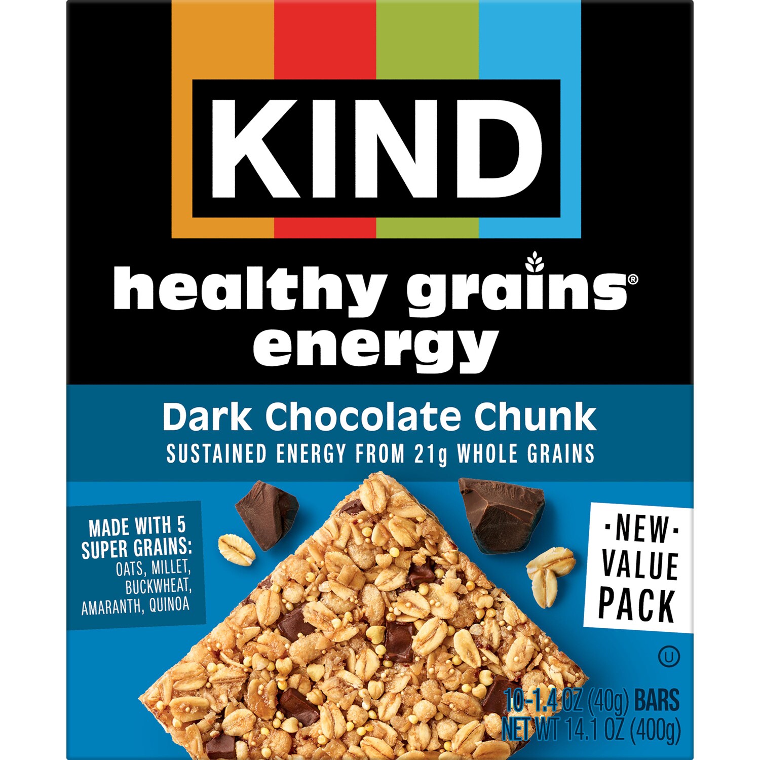 Order KIND Healthy Grains Energy Bars, Dark Chocolate Chunk | Fast Delivery
