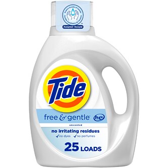 Order Tide HE Liquid Laundry Detergent, Free & Gentle | Fast Delivery