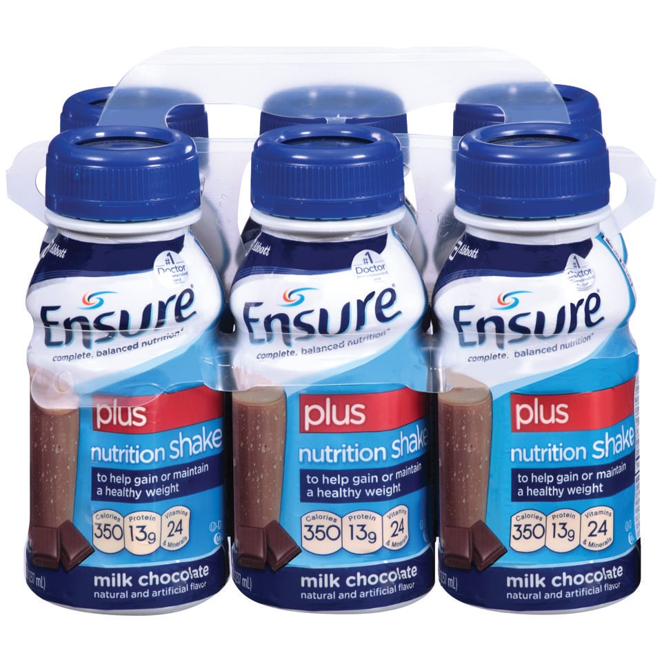 Order Ensure Plus Nutrition Shake, Milk Chocolate, Plastic Bottles ...