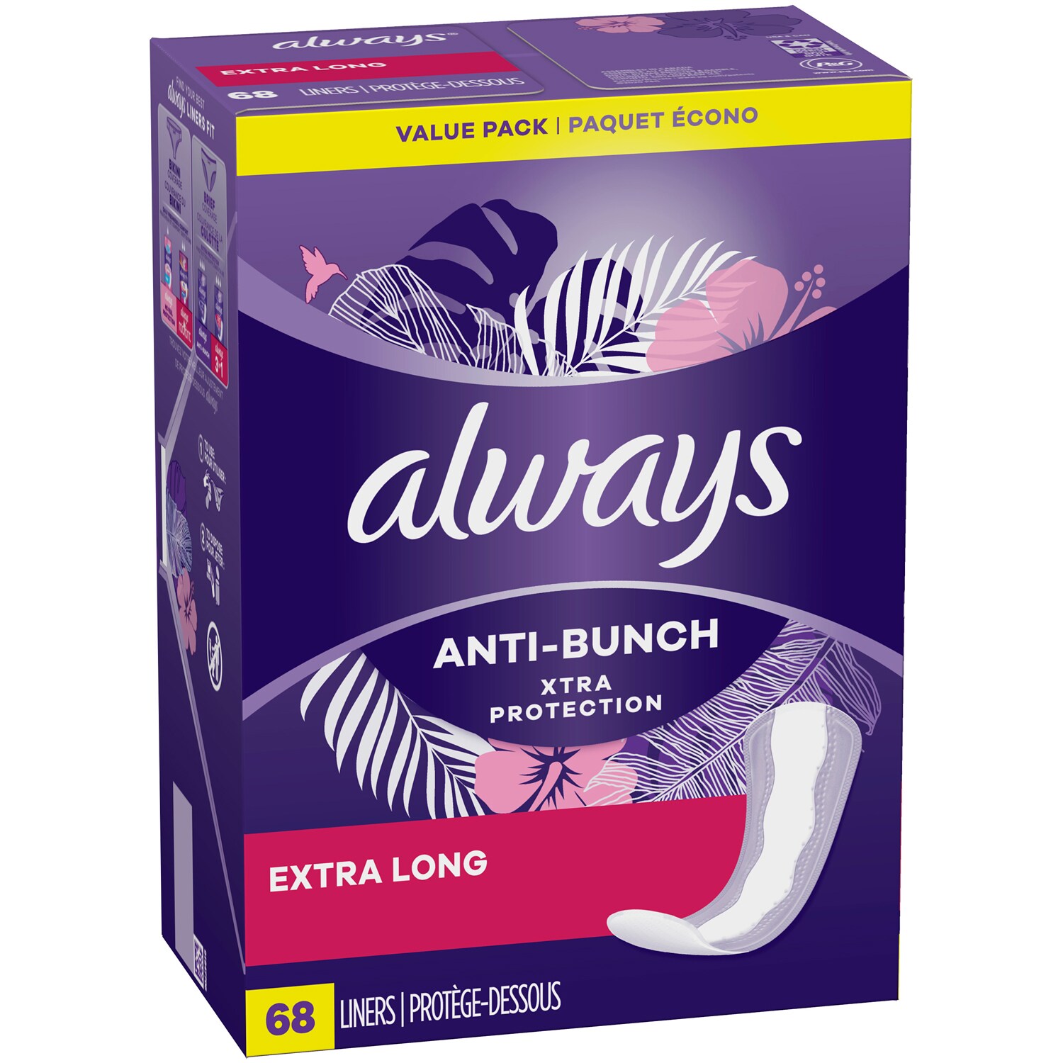 Always Anti-Bunch Xtra Protection Extra Long Liners | FreshDirect