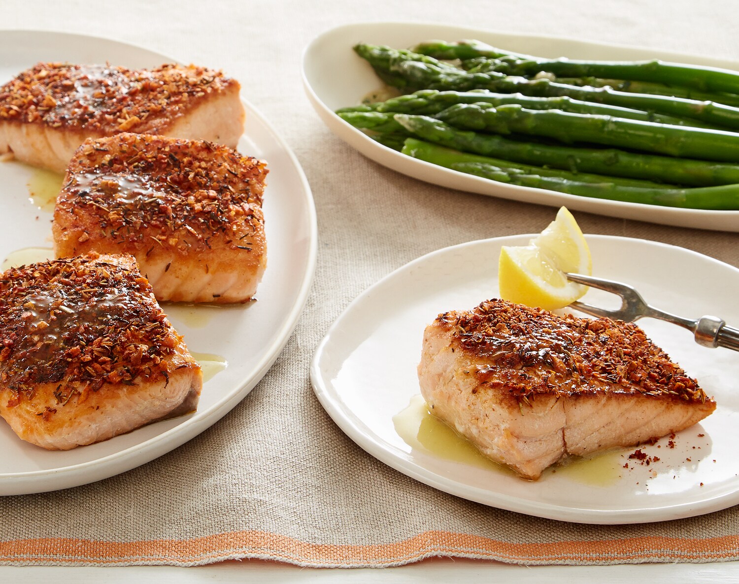 Order FreshDirect Lemon-Herb Salmon Fillets, Family Size | Fast Delivery