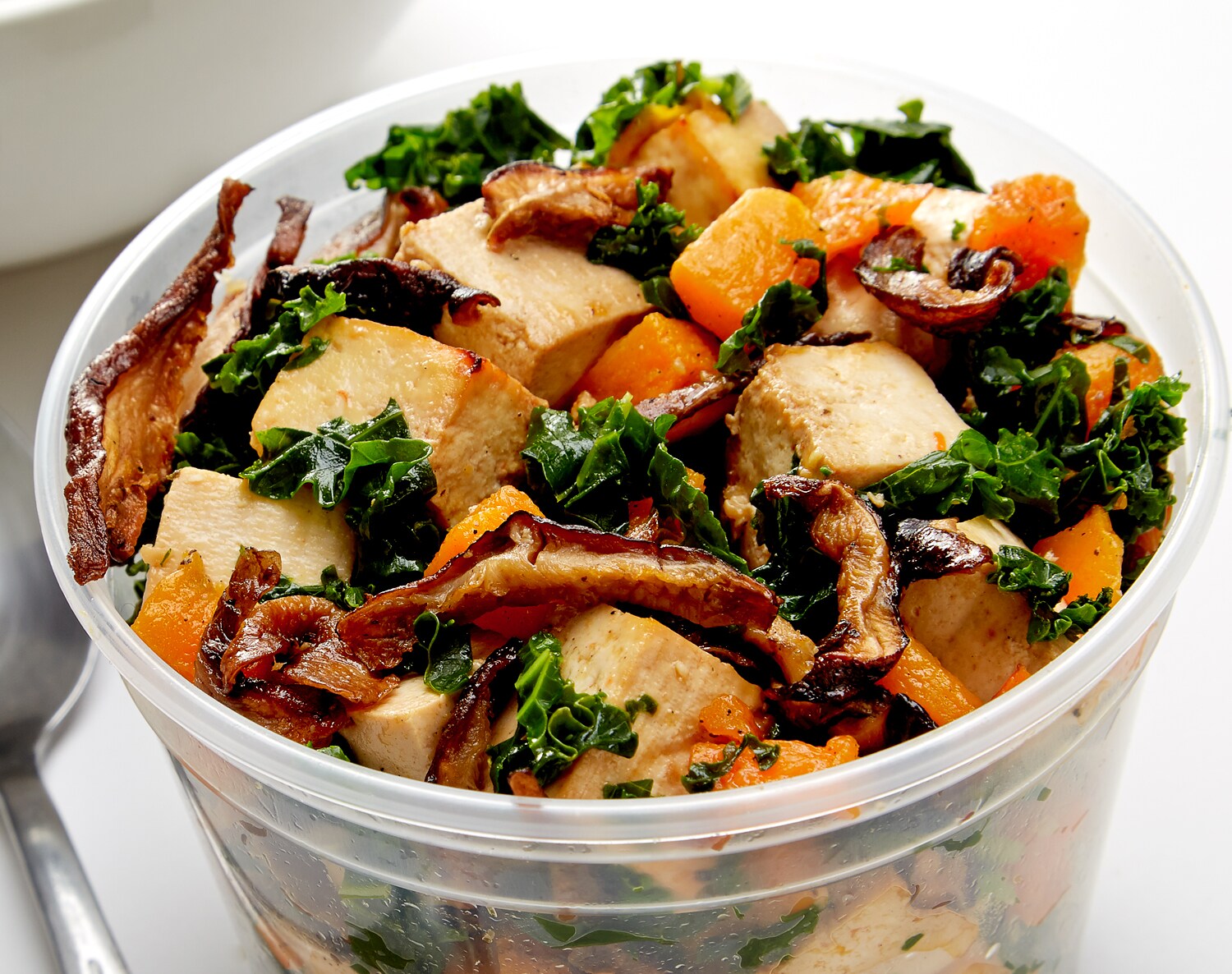 FreshDirect Roasted Tofu, Butternut Squash & Kale Salad 12oz | FreshDirect