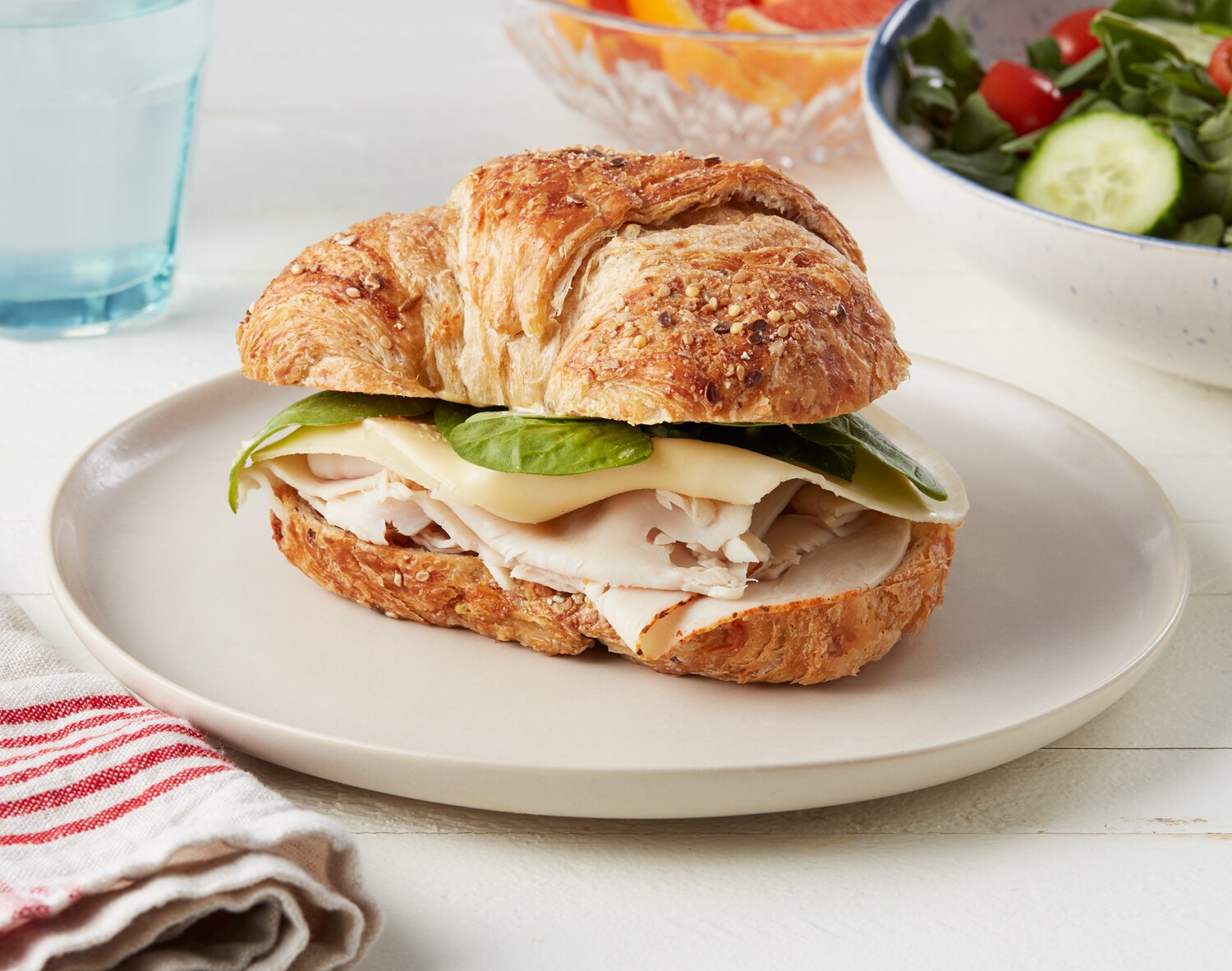 FreshDirect Turkey & Lacey Swiss on Croissant | FreshDirect