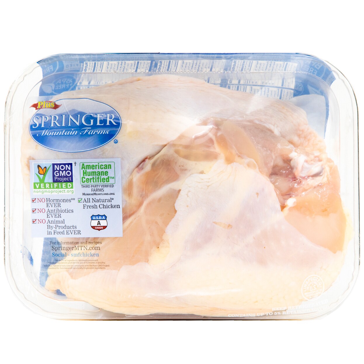 Order Springer Mountain Farms Chicken Breasts with Ribs, Raised w/o ...