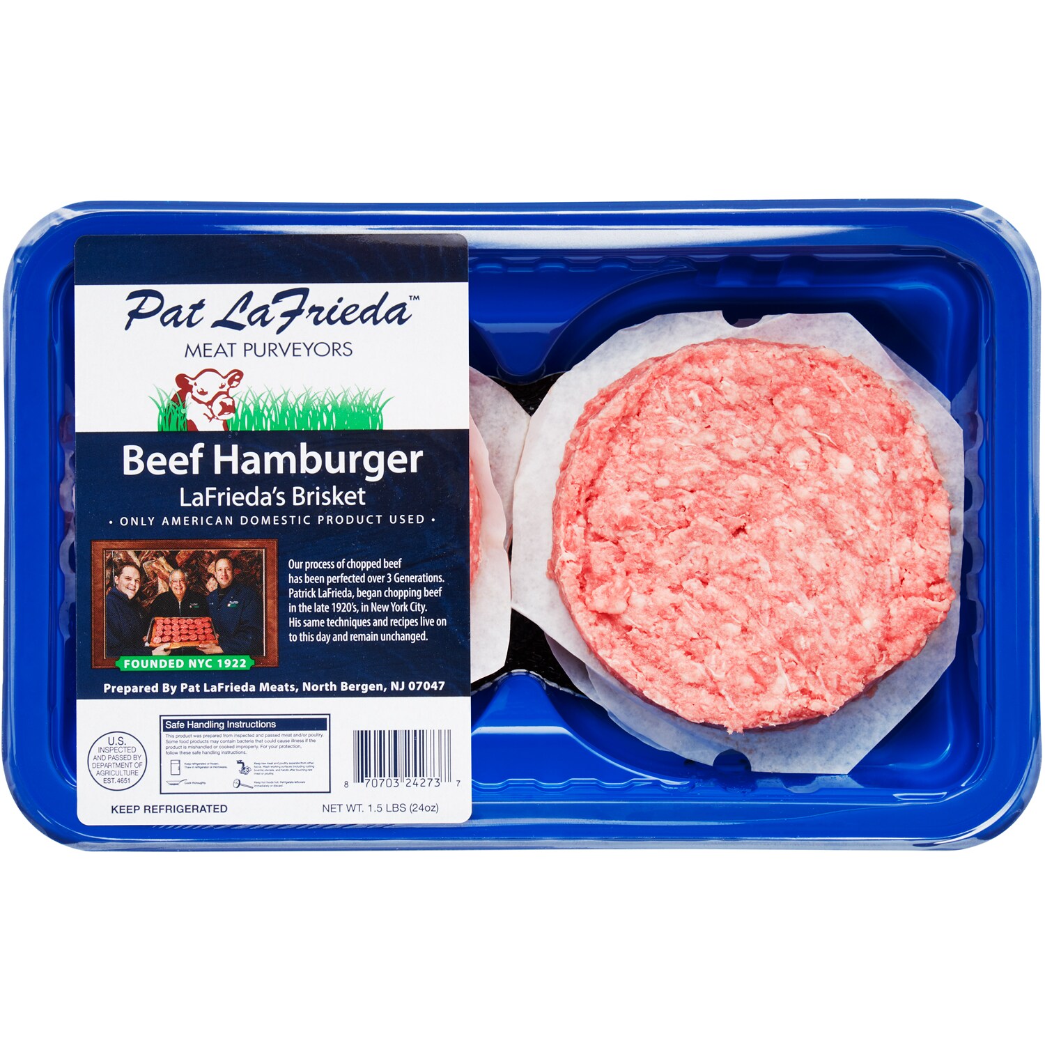 Order Pat LaFrieda Beef Brisket Hamburger, Fresh | Fast Delivery