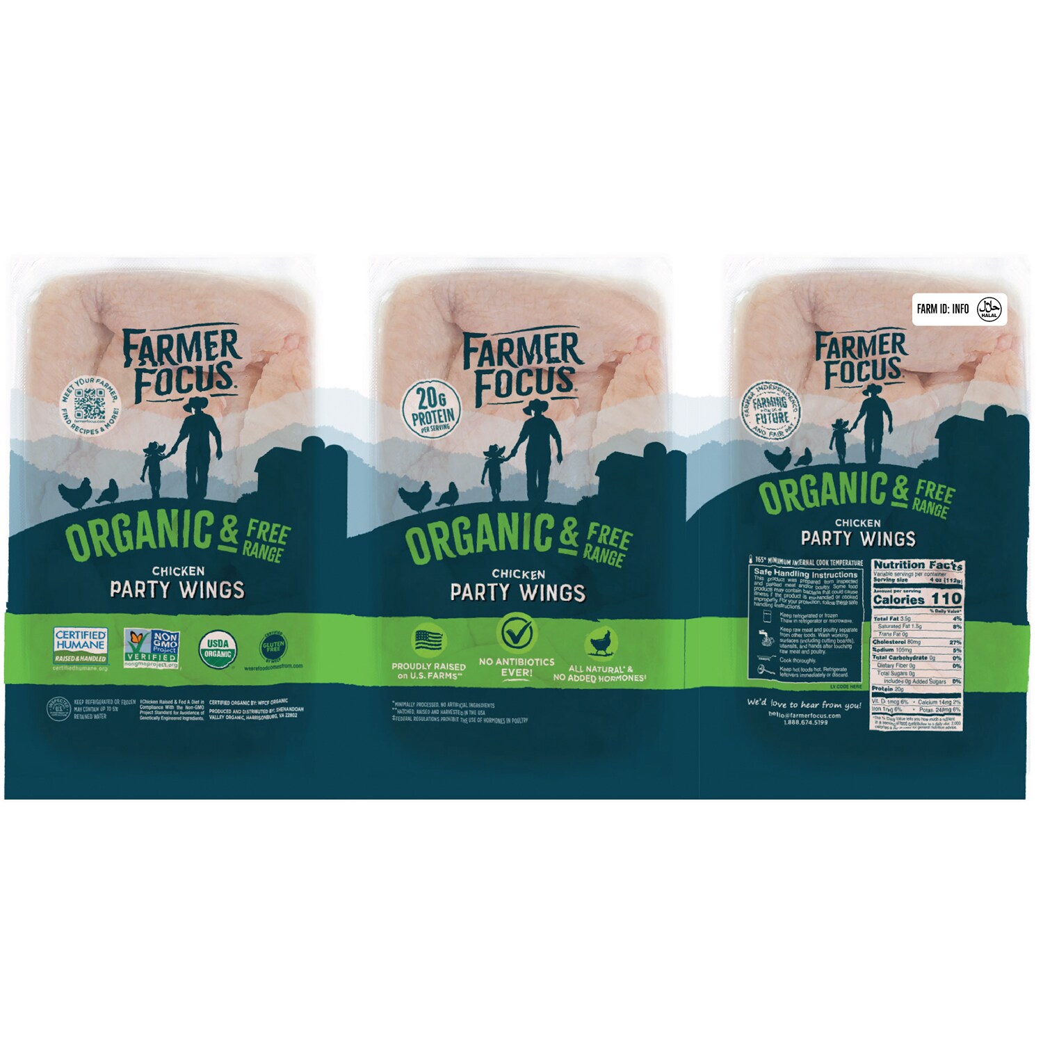 Farmer Focus Organic Chicken Wings, Party Pack | FreshDirect