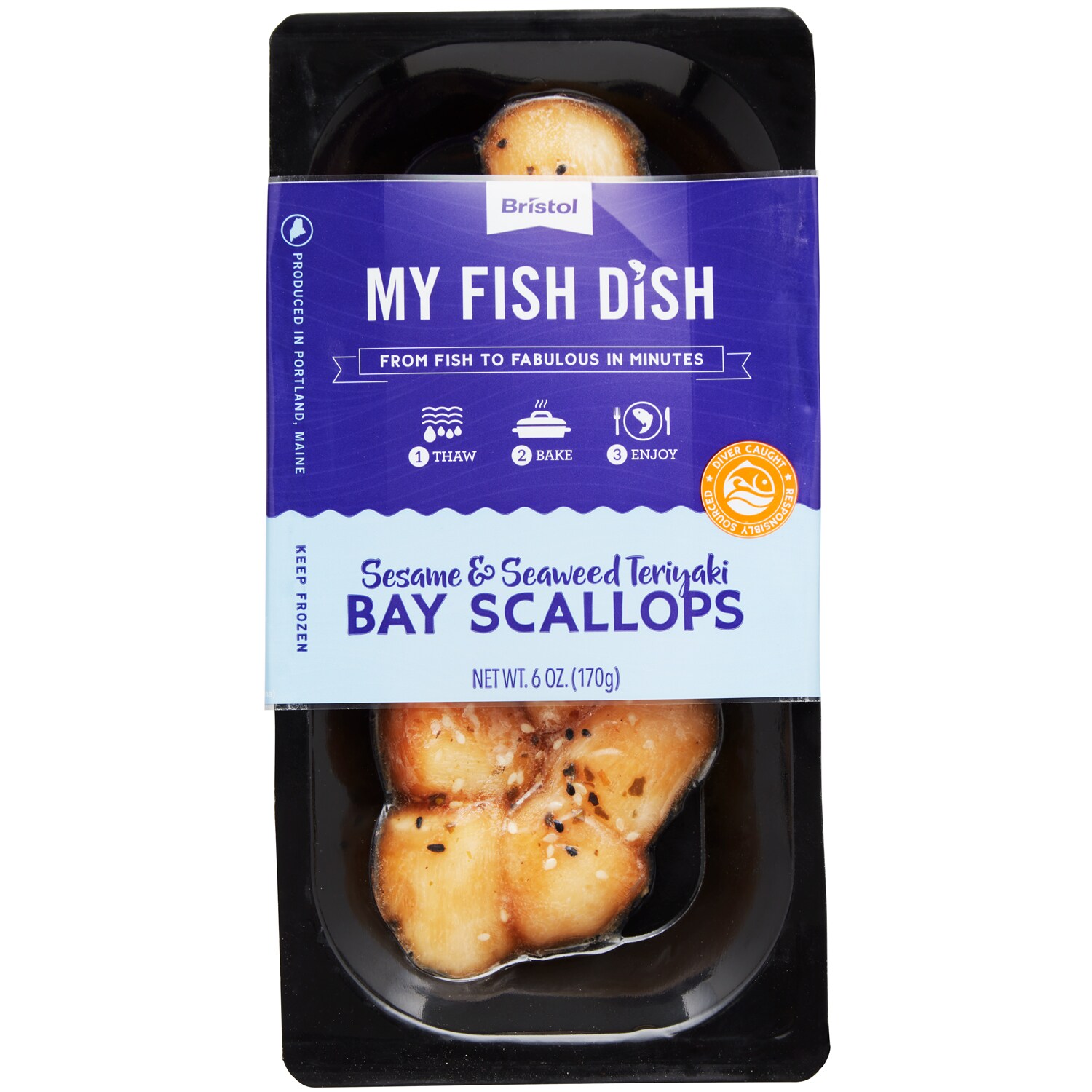My Fish Dish Sesame & Seaweed Teriyaki Bay Scallops | FreshDirect
