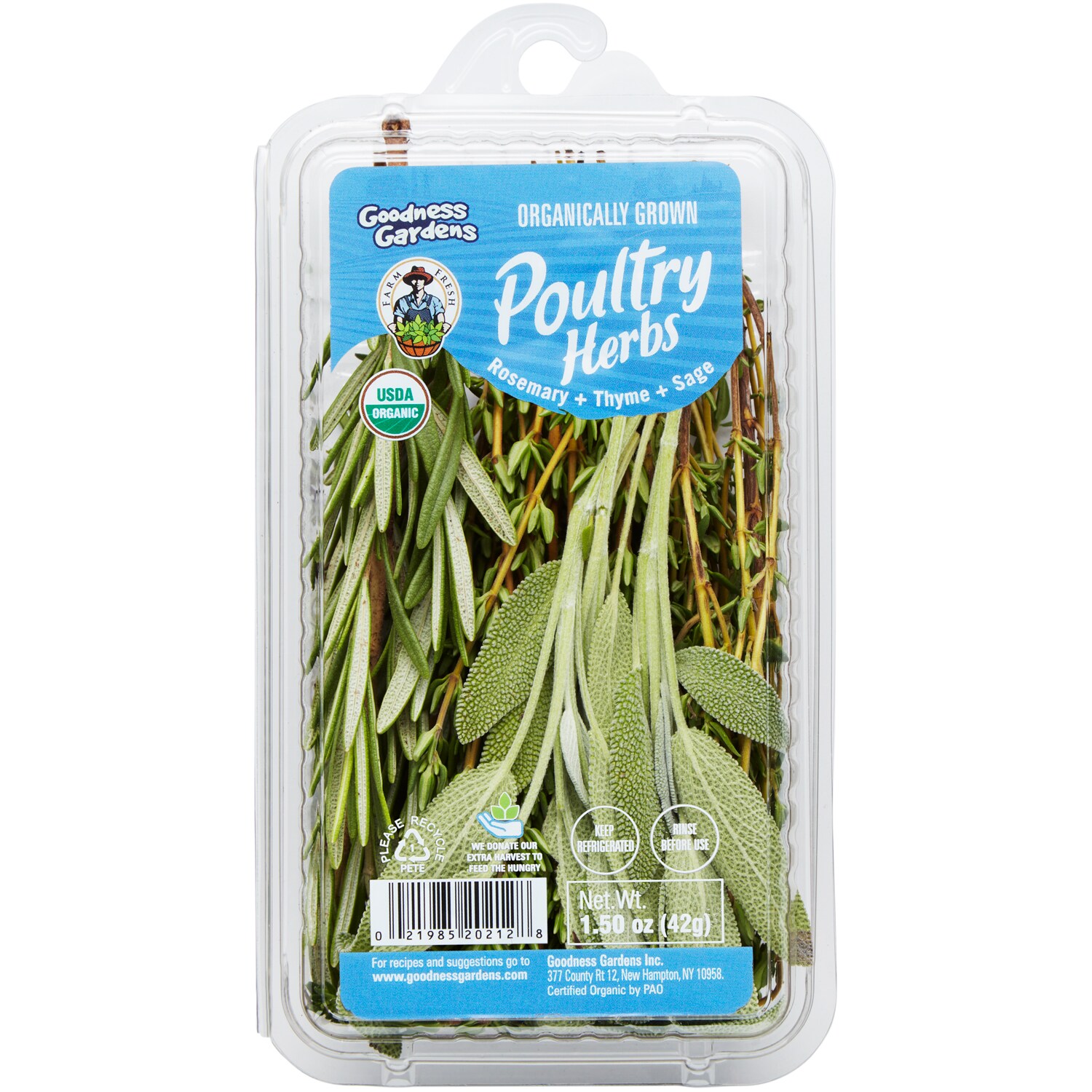 Goodness Gardens Poultry Herbs Mix, Rosemary, Thyme & Sage | FreshDirect